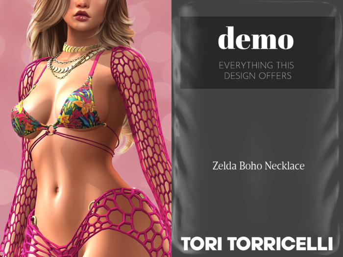 Second Life Marketplace - TORI TORRICELLI // Zelda Boho Necklace // DEMO